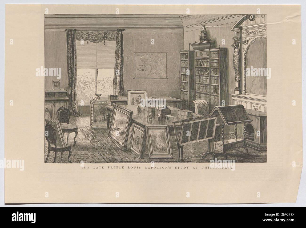 The Late Prince Louis Napoleon's Study at Chislehurst ". Study of the ...