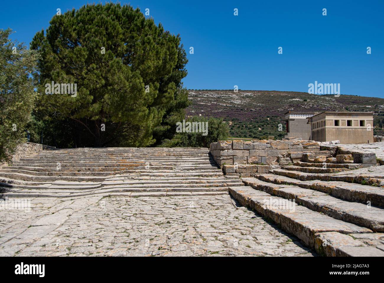 The historic Palace of Knossos on the Greek island of Crete Stock Photo ...