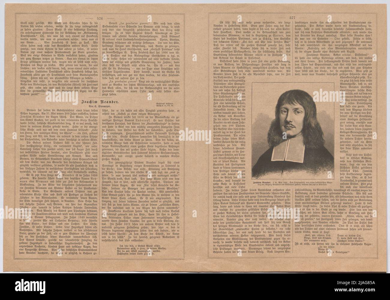 Joachim Neander. + May 31, 1680. ". Portrait Joachim Neander, German ...