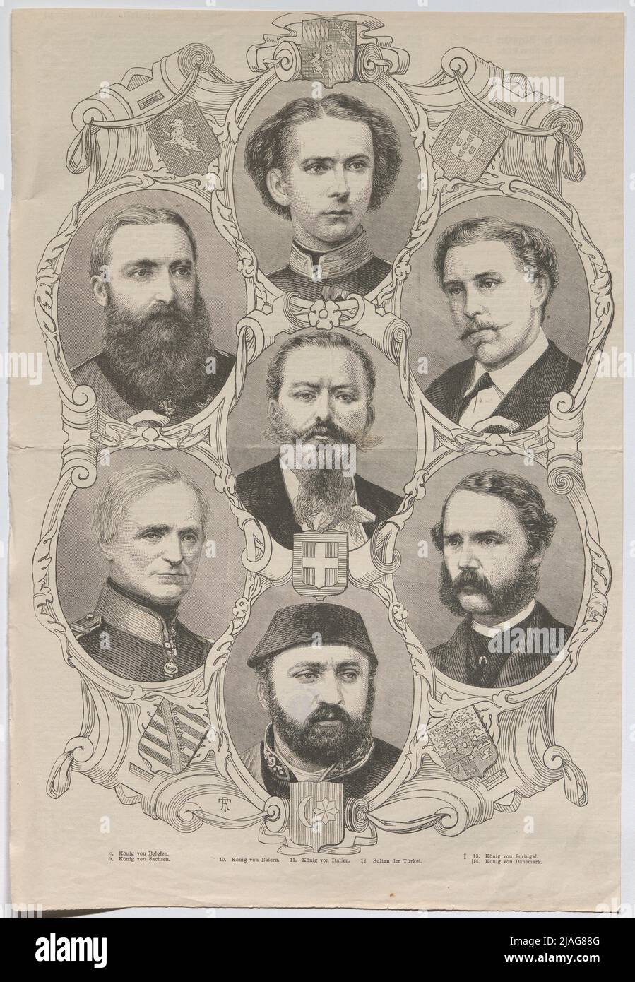 European rulers (from "Der Bazar"). Unknown Stock Photo - Alamy