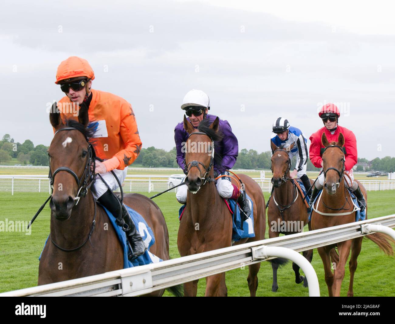 left to right: Jockeys James Doyle, Frankie Dettori, Sam James and ...
