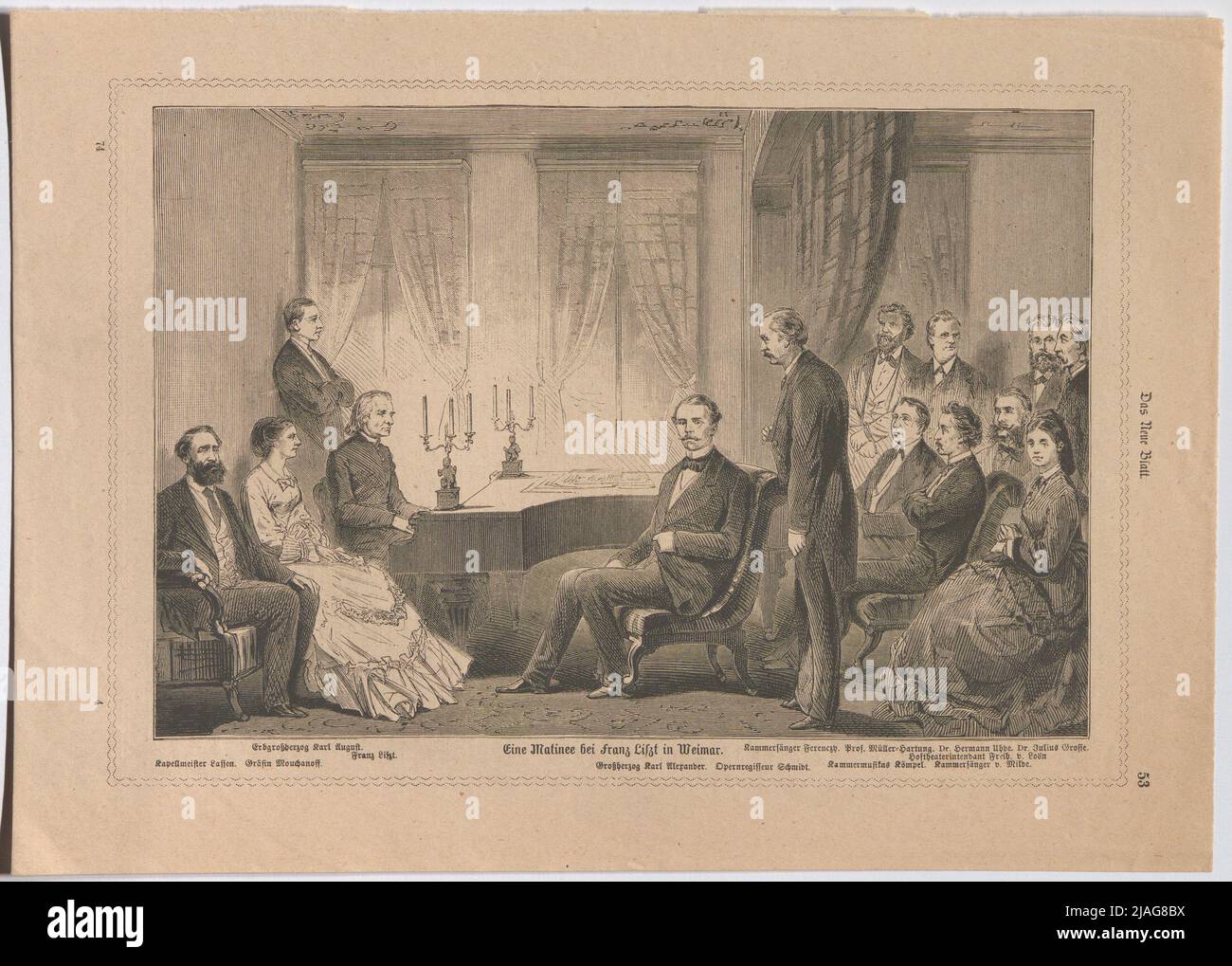 A matinee with Franz Liszt in Weimar (from "The New Blatt"). Unknown ...