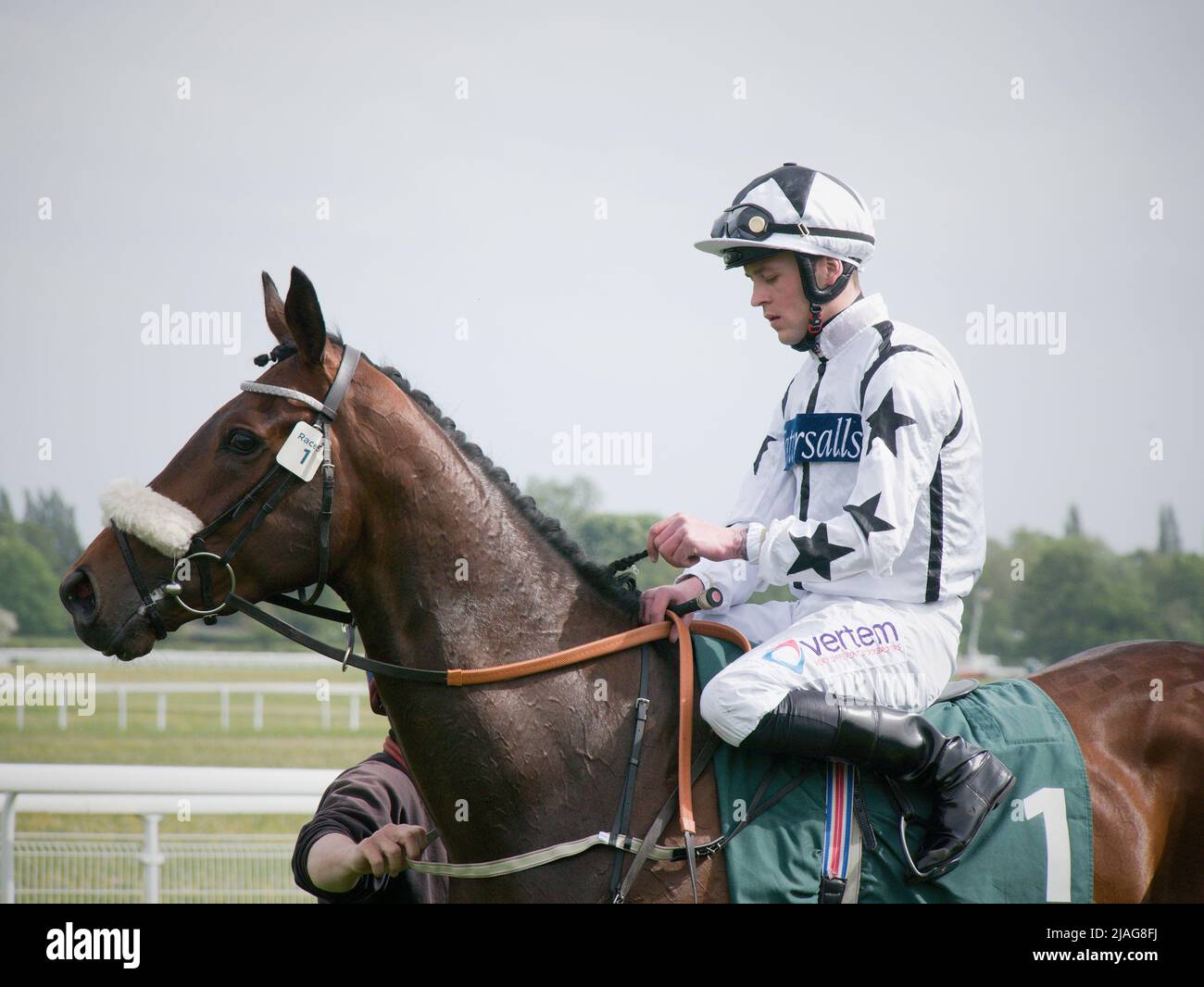 Jockey Clifford Lee on Al Qareem at York Races Stock Photo - Alamy