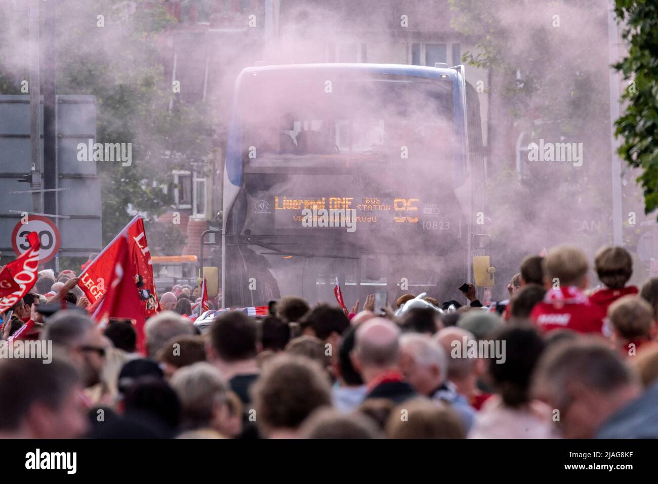 Football supporter bus hi-res stock photography and images - Alamy