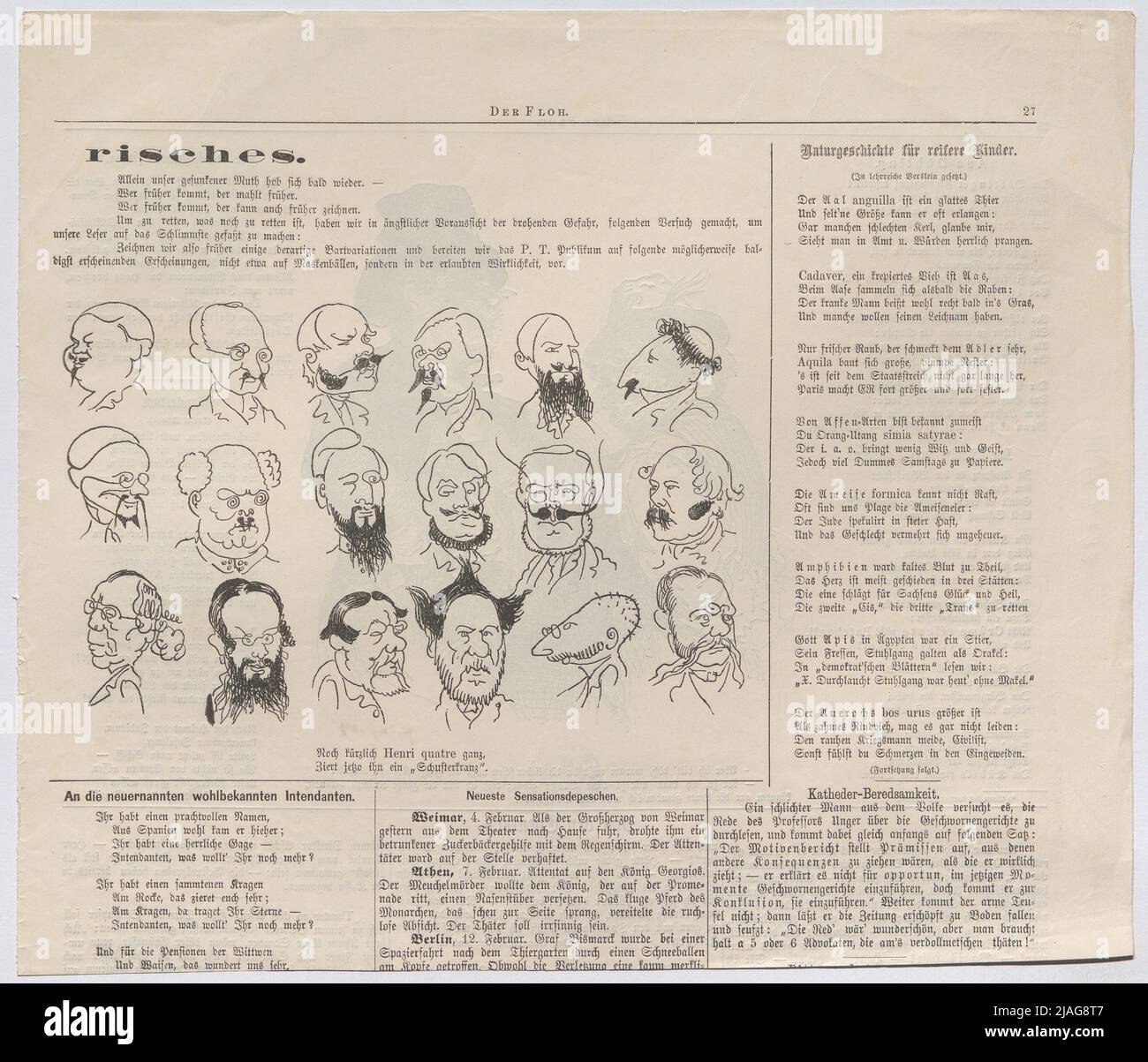 rische. ". Different beard variations (from" the flea "). Unknown Stock ...