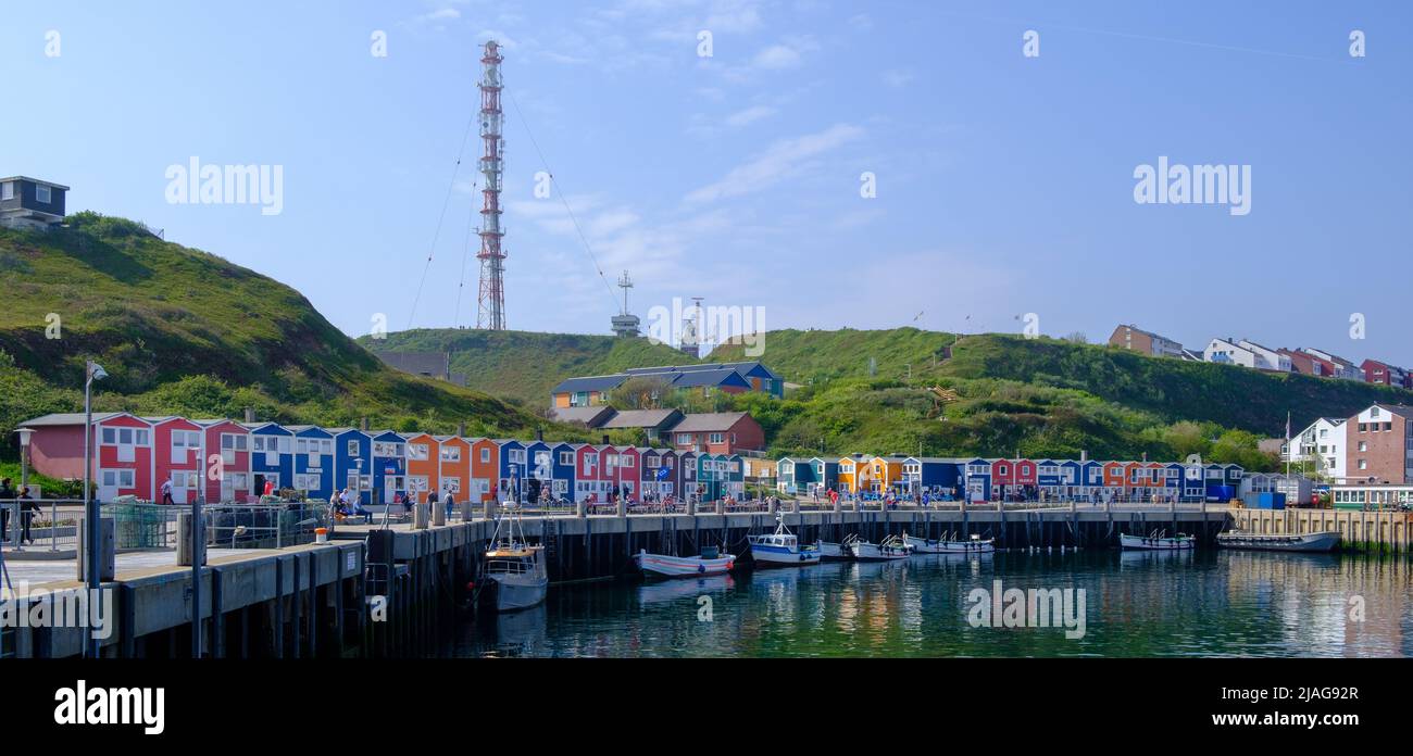 Harbour of German island of Helgoland Stock Photo - Alamy