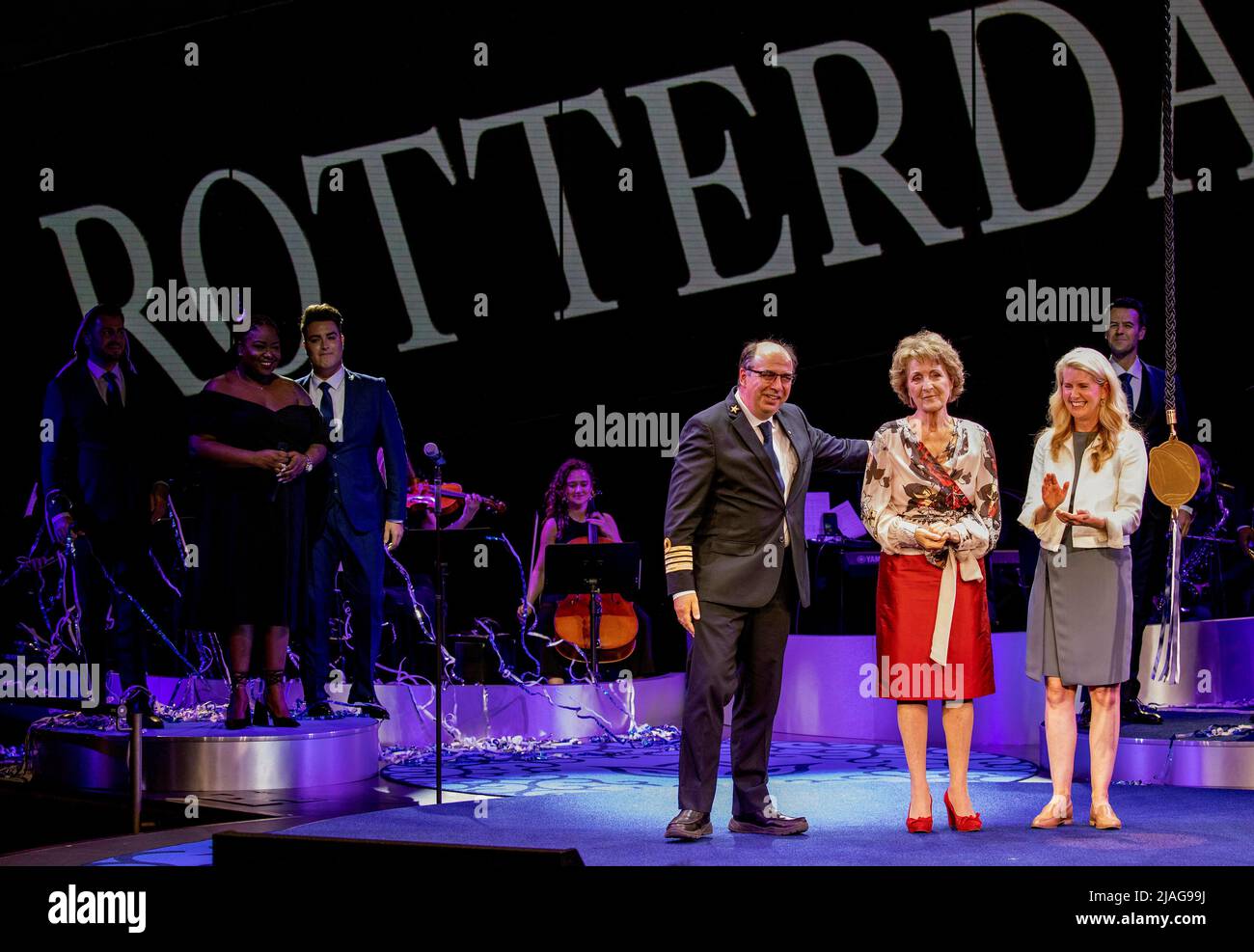 Princess Margriet of The Netherlands at the cruiseterminal in Rotterdam ...