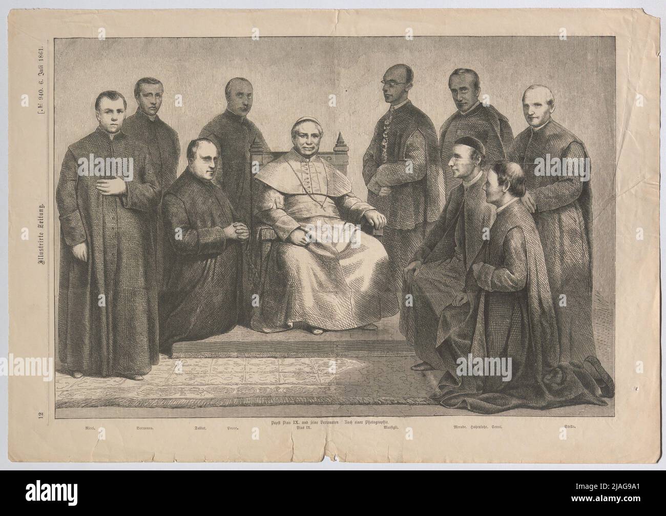 Pope Pius IX. and his confidants (from "illustrated newspaper ...