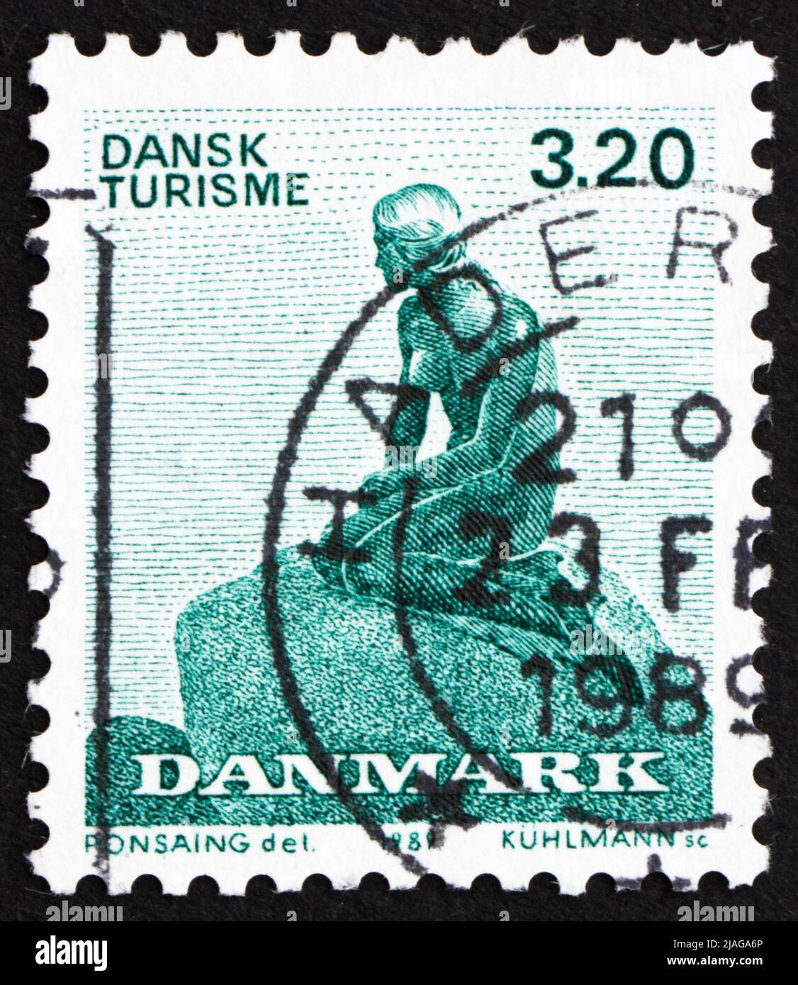 DENMARK - CIRCA 1989: a stamp printed in the Denmark shows The Little ...