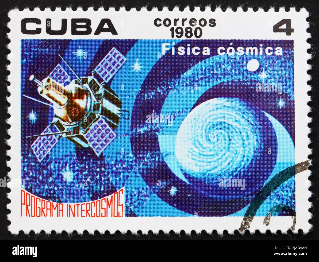 CUBA - CIRCA 1980: a stamp printed in the Cuba shows Astrophysics ...