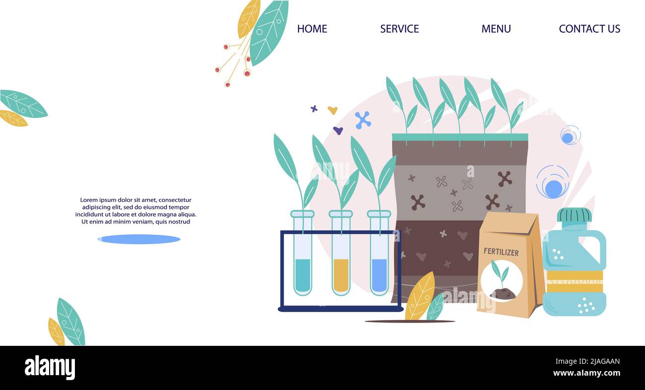 Mineral and chemical fertilizers manufacturing. Website banner for ...