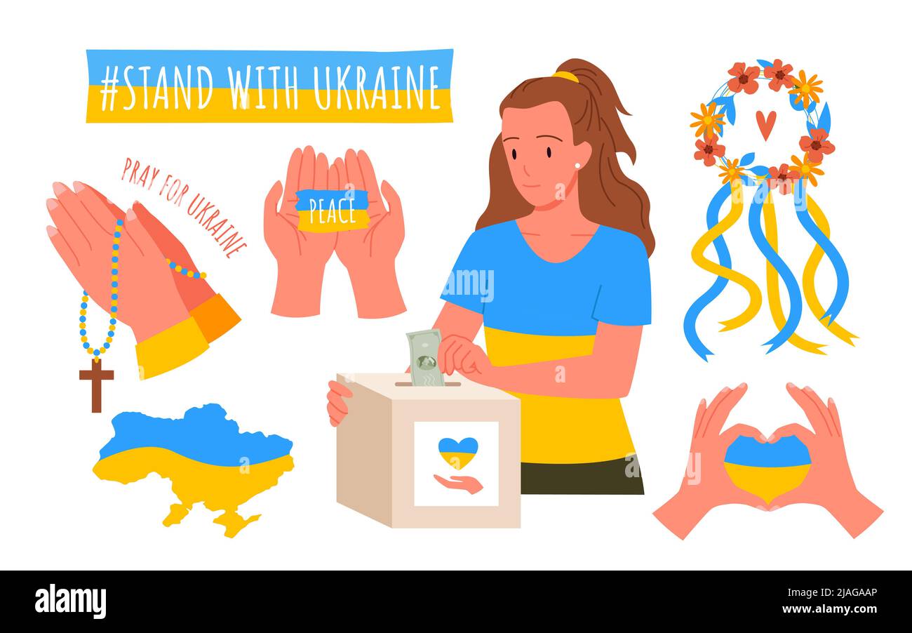Ukraine help volunteering campaign Stock Vector Image & Art - Alamy