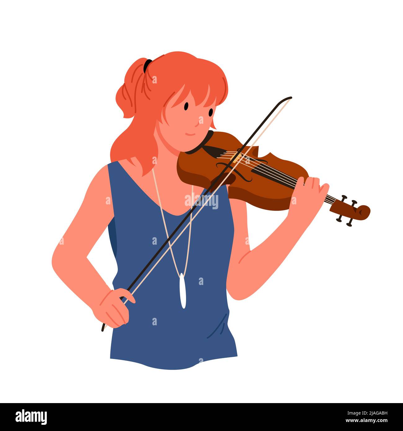 Woman playing guitar solo Cut Out Stock Images & Pictures - Alamy