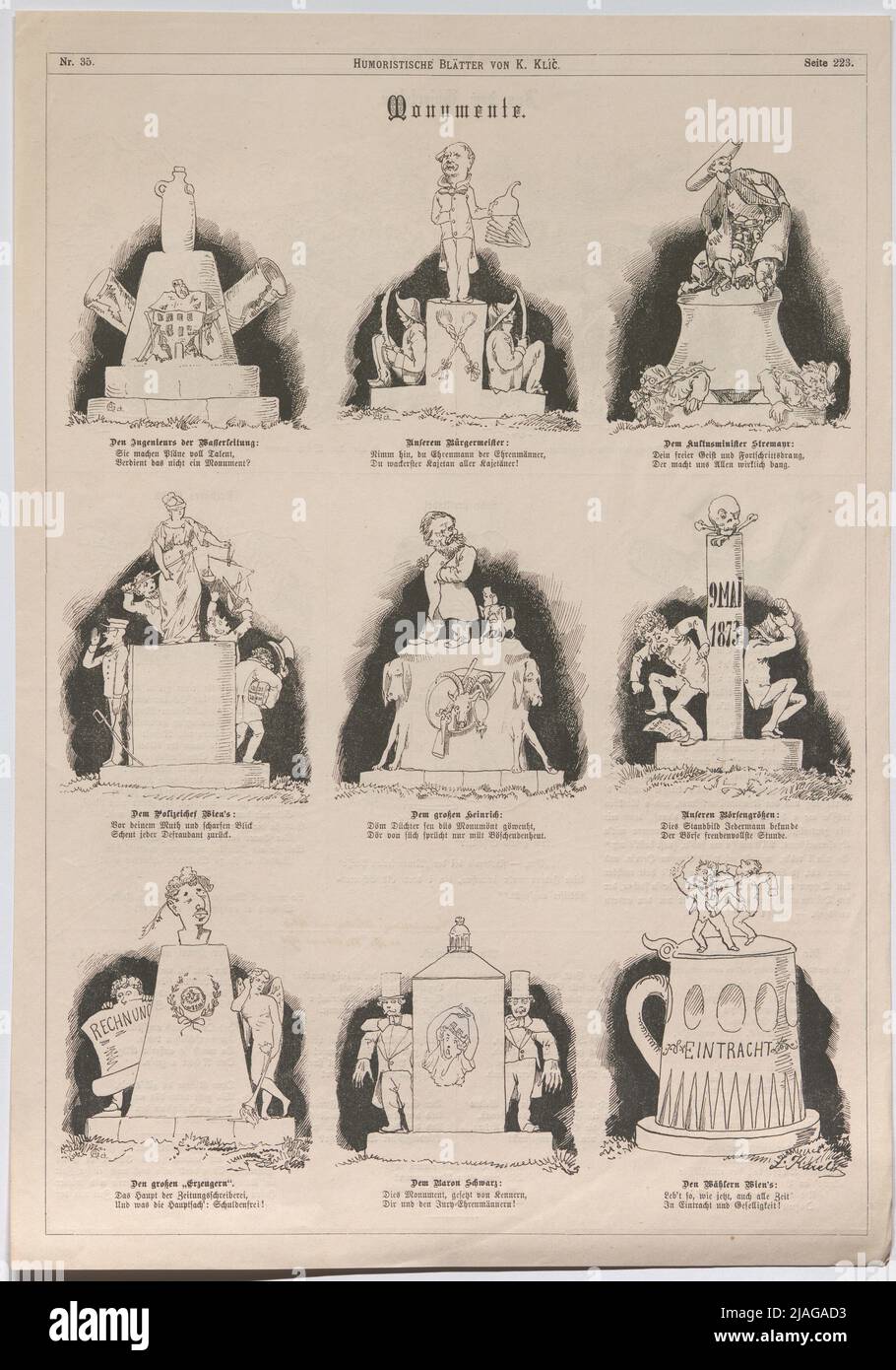 Monuments. ". Design for monuments of well -known personalities; and a ...