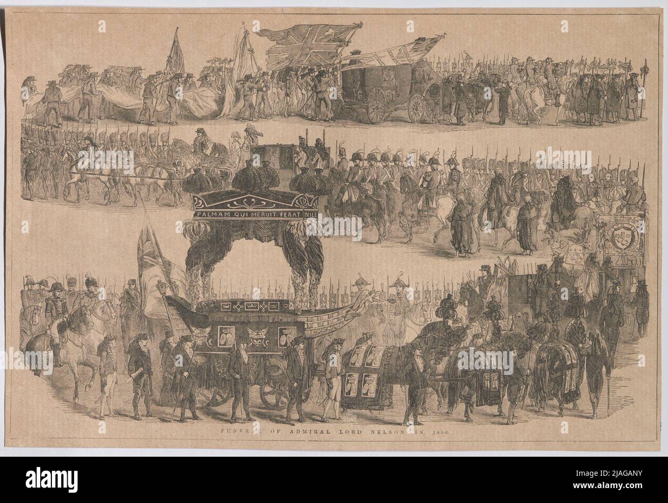 Funeral of Admiral Lord Nelson in 1806. ". The funeral of Admiral ...