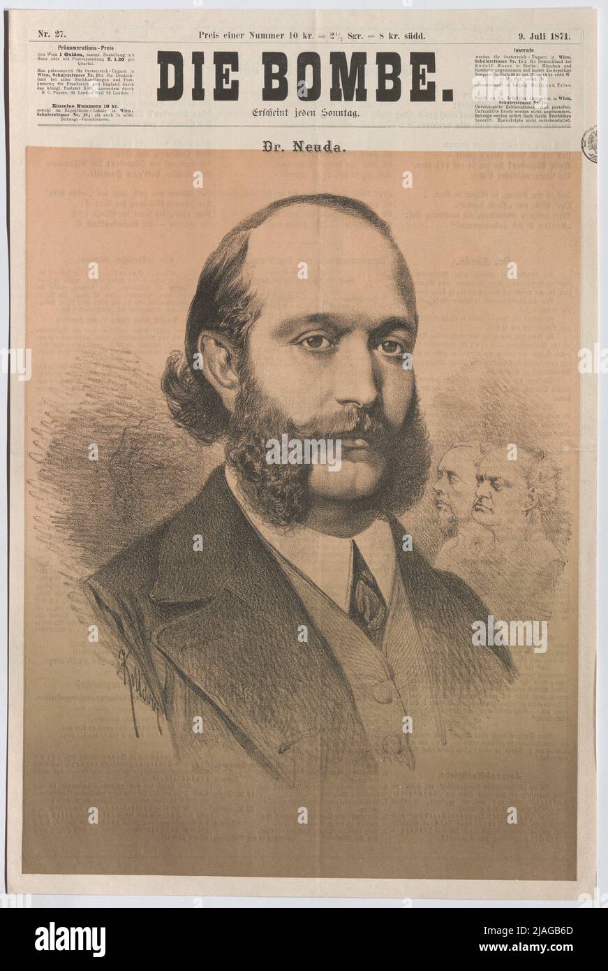 Dr. Neuda. ". Lawyer Max Neuda, in the background the busts of Eugen ...