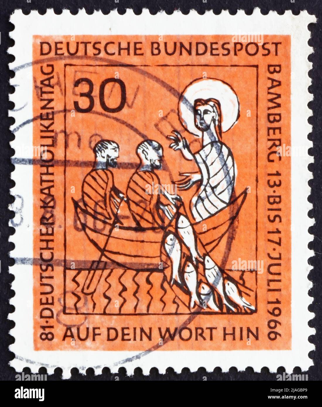 GERMANY - CIRCA 1966: a stamp printed in the Germany shows The ...
