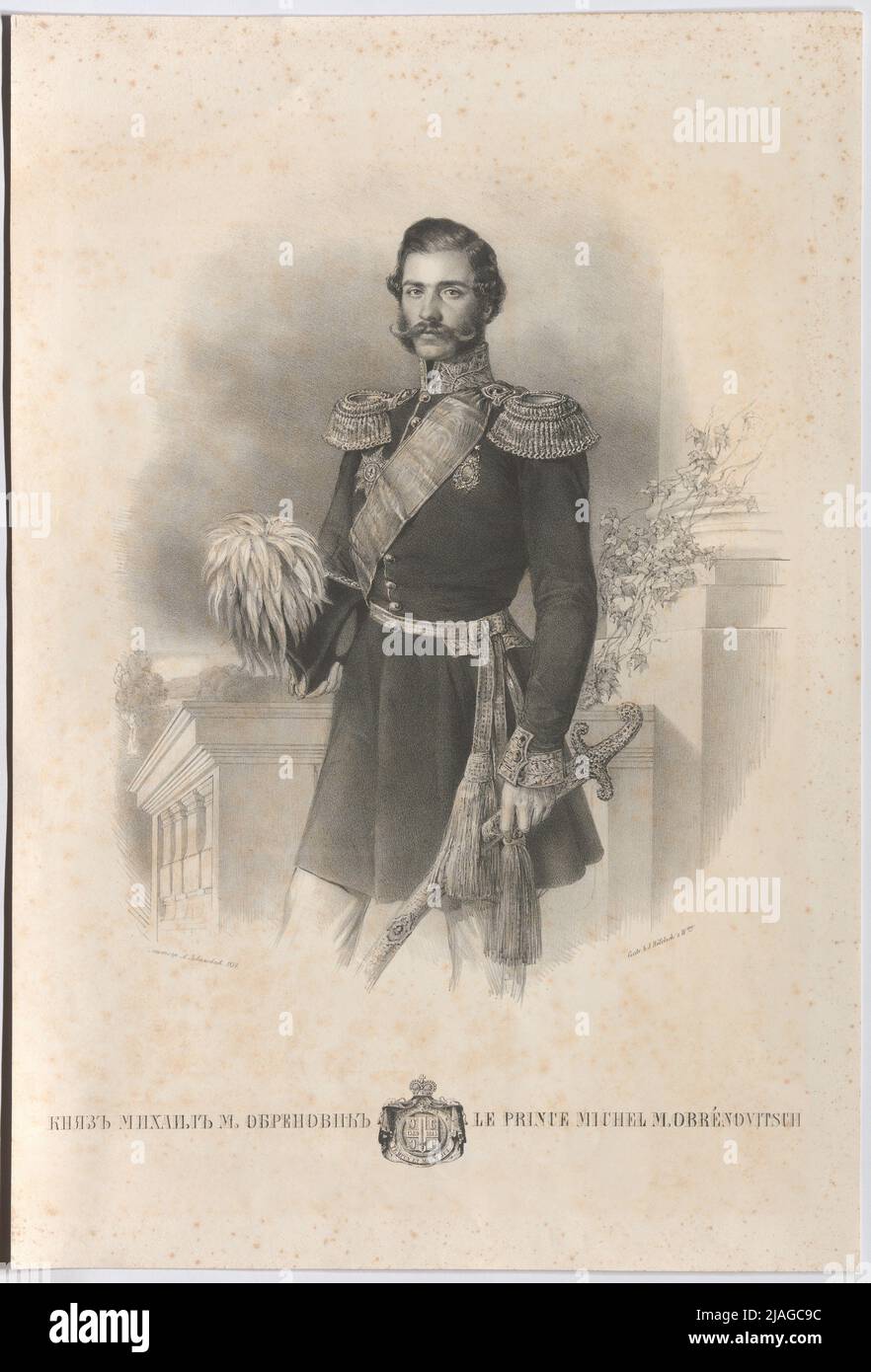 Le Prince Michel M. Obrénovitsch ". Mihailo Obrenowitsch III., Prince ...