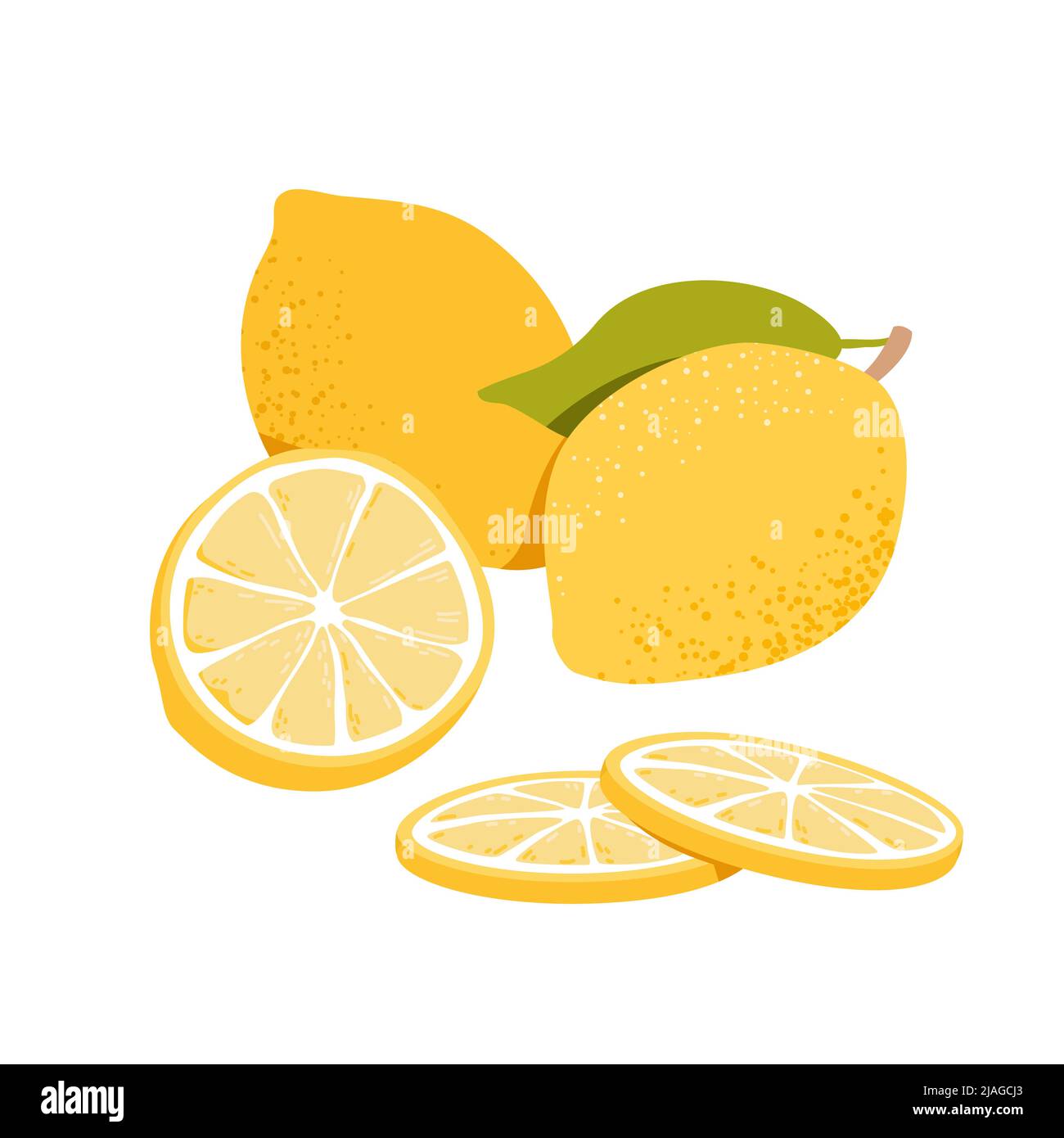Half lemons on yellow Stock Vector Images - Alamy