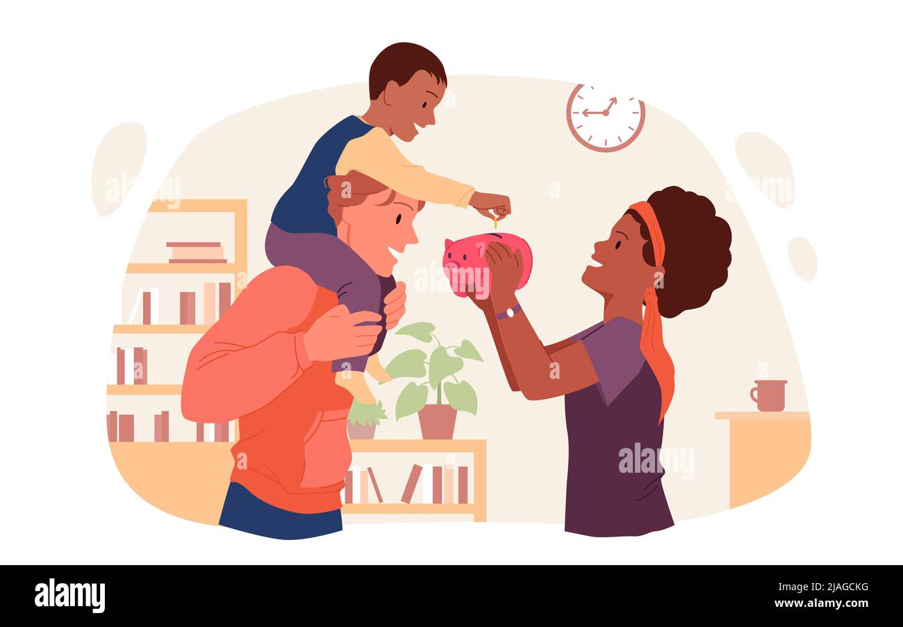 Save money future piggy Stock Vector Images - Alamy