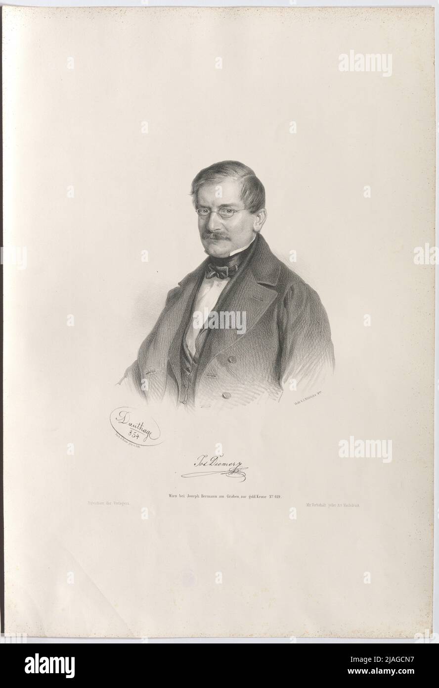 Joseph Diemer. Adolf Dauthage (1825-1883), Lithographer, Josef Bermann ...