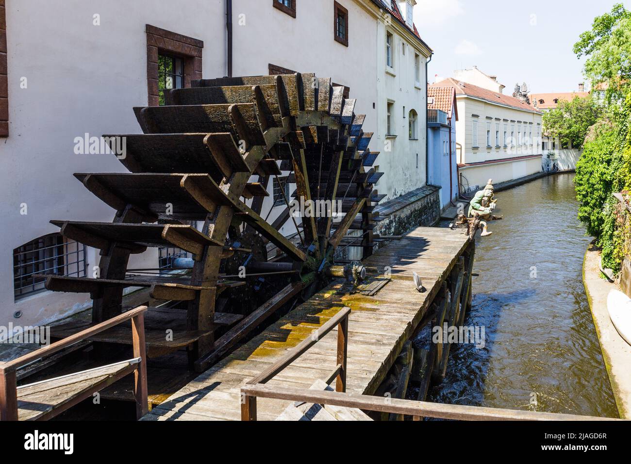 Water Mill with Gremlin in the Prague, Czech Republic Stock Photo - Alamy
