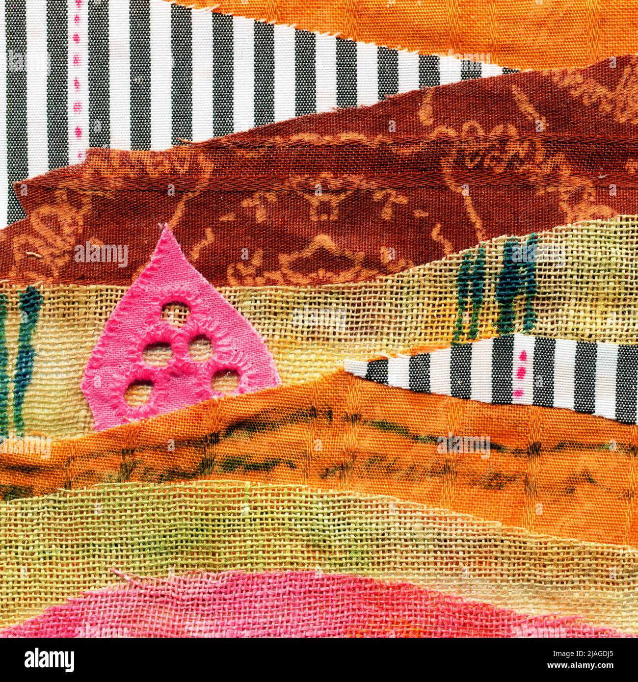 Fabric Collage Landscapes Forest Surreal Colors Of Fantasy Landscape