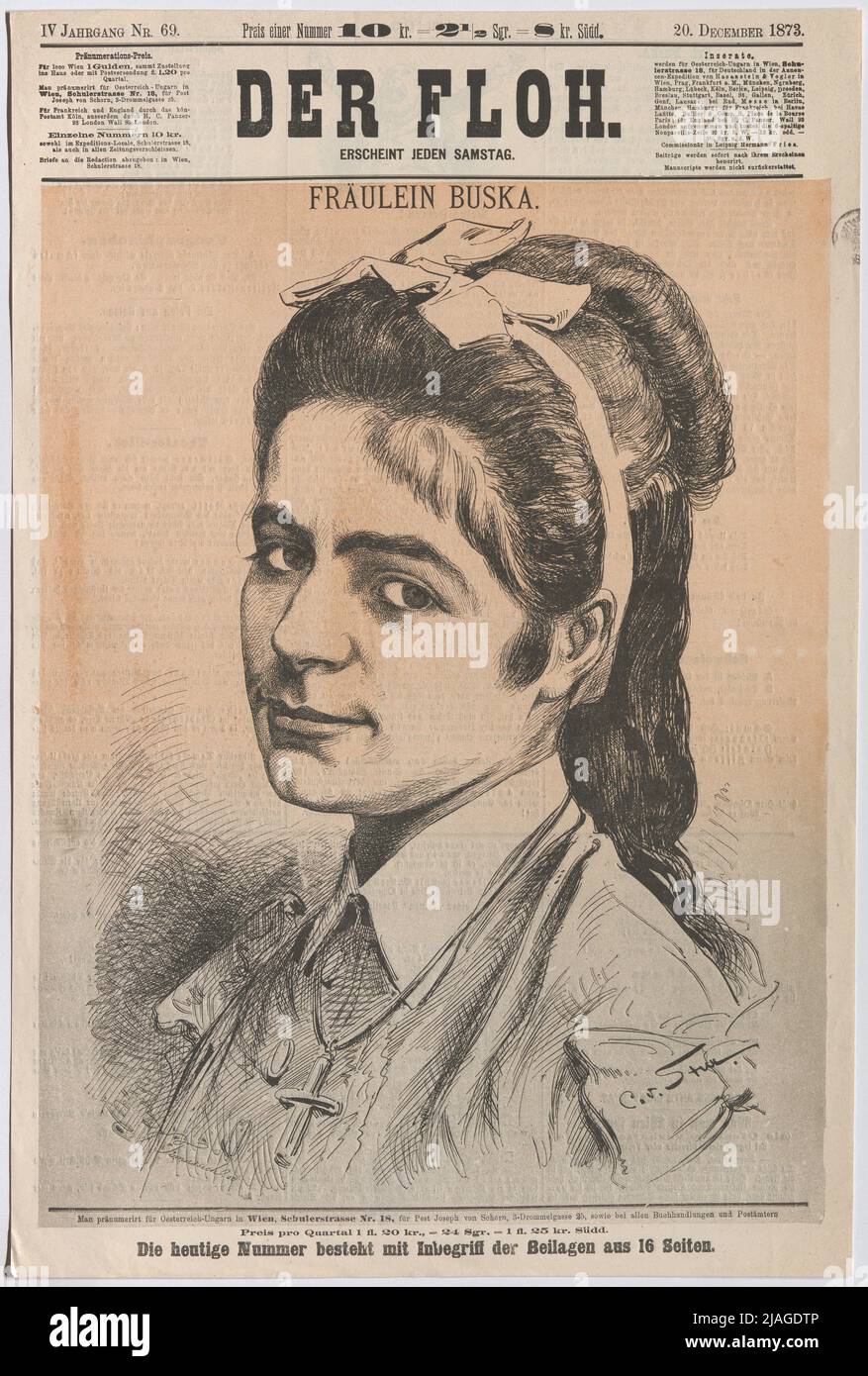 Miss Buska ". Johanna Buska (title page of" Der Floh "). Carl von Stub ...