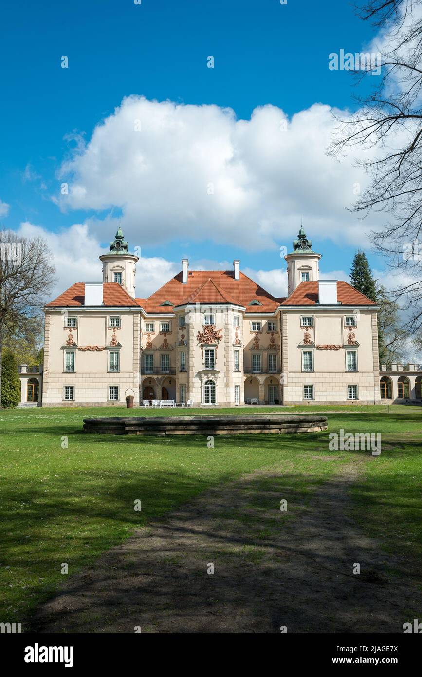 Baroque palace in Otwock Wielki, Masovian Voivodship, Poland Stock ...