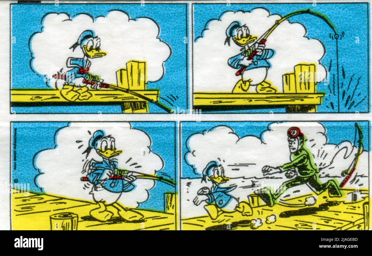 Turkish chewing gum insert. Walt Disney. 1980s Stock Photo - Alamy