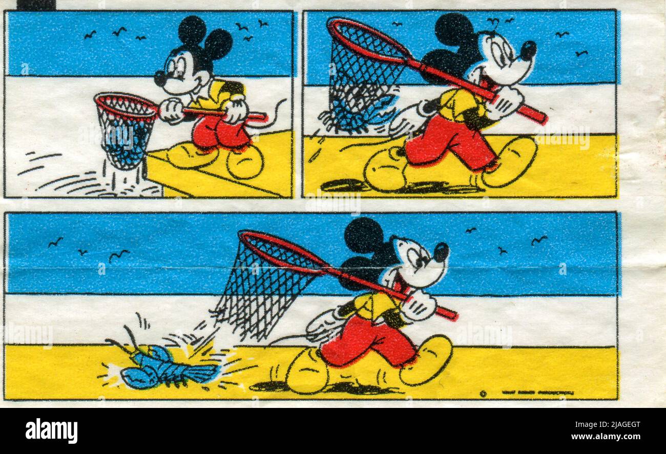 Turkish chewing gum insert. Walt Disney. 1980s Stock Photo - Alamy