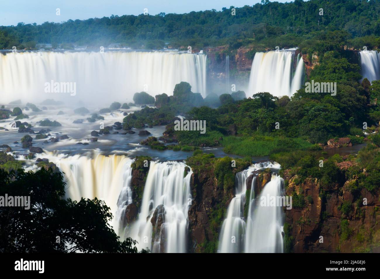 Waterfall Cataratas del Iguazu on Iguazu River, Brazil Stock Photo - Alamy