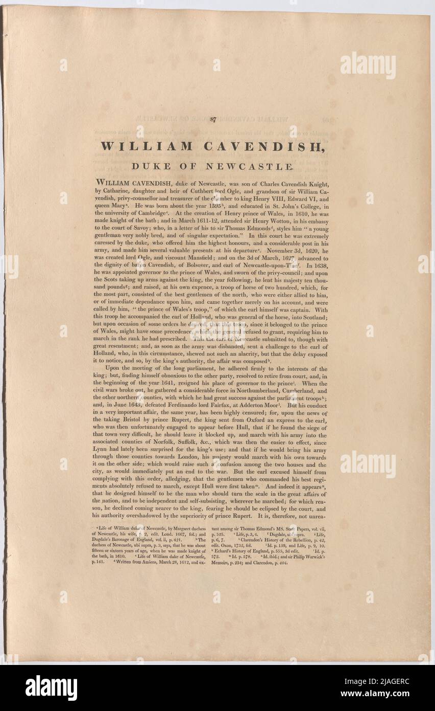 WILLIAM CAVENDISH, DUKE OF NEWCASTLE". Biografie William Cavendish ...