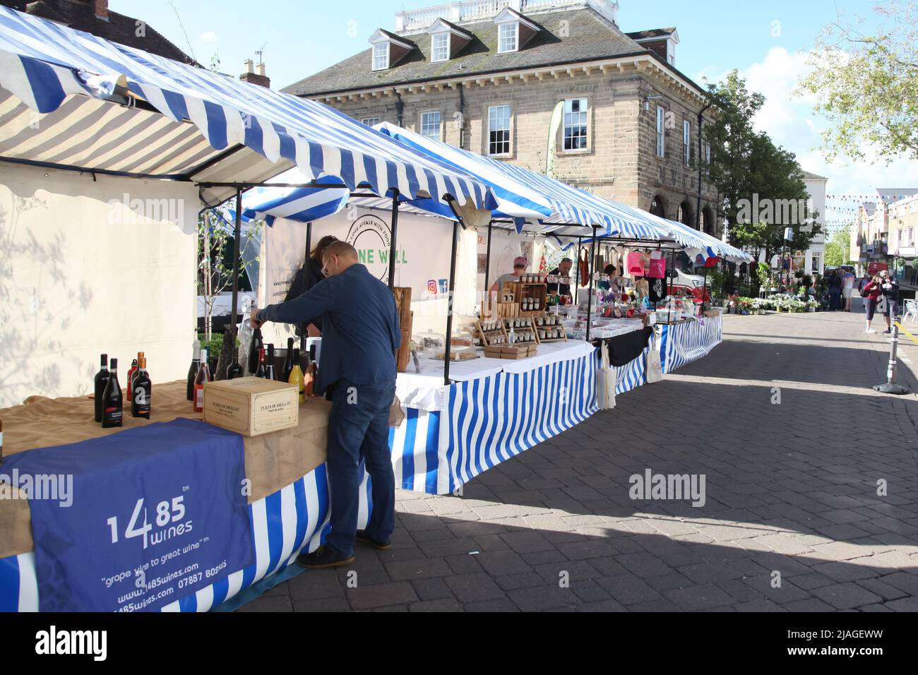 Sunday Morning Market Square, Warwick, Warwickshire, West Midlands ...