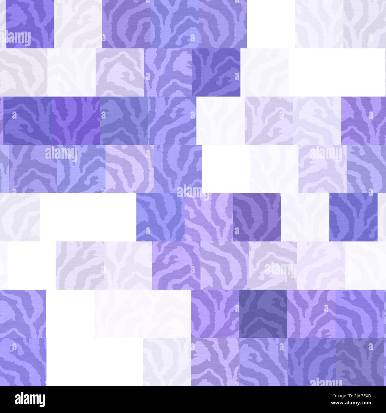 Random patchwork purple mosaic pixel grid seamless pattern. Modern ...