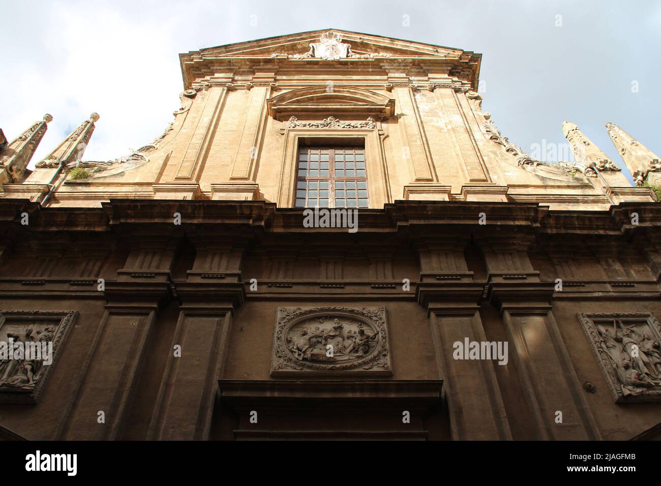 baroque church (Santa Ninfa dei Crociferi) in palermo in sicily (italy ...