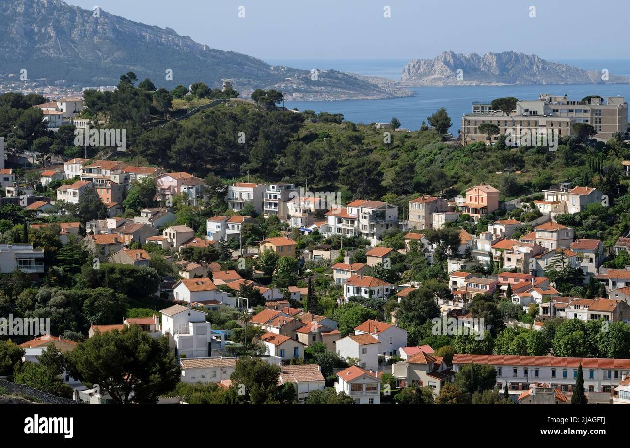 View over the city of Marseille from a hill Stock Photo - Alamy