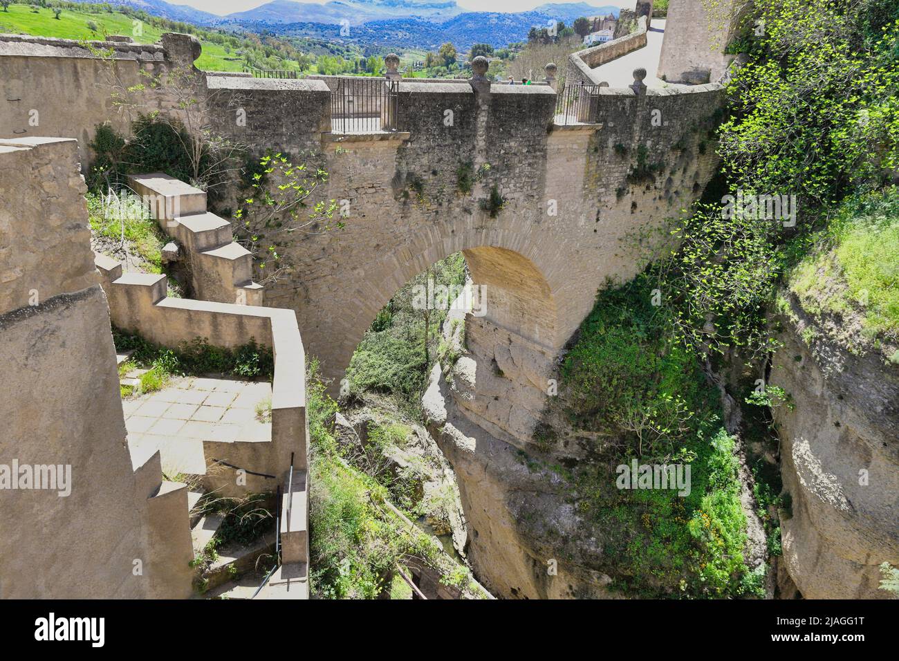 Old Bridge in Ronda, Malaga, Spain Stock Photo - Alamy