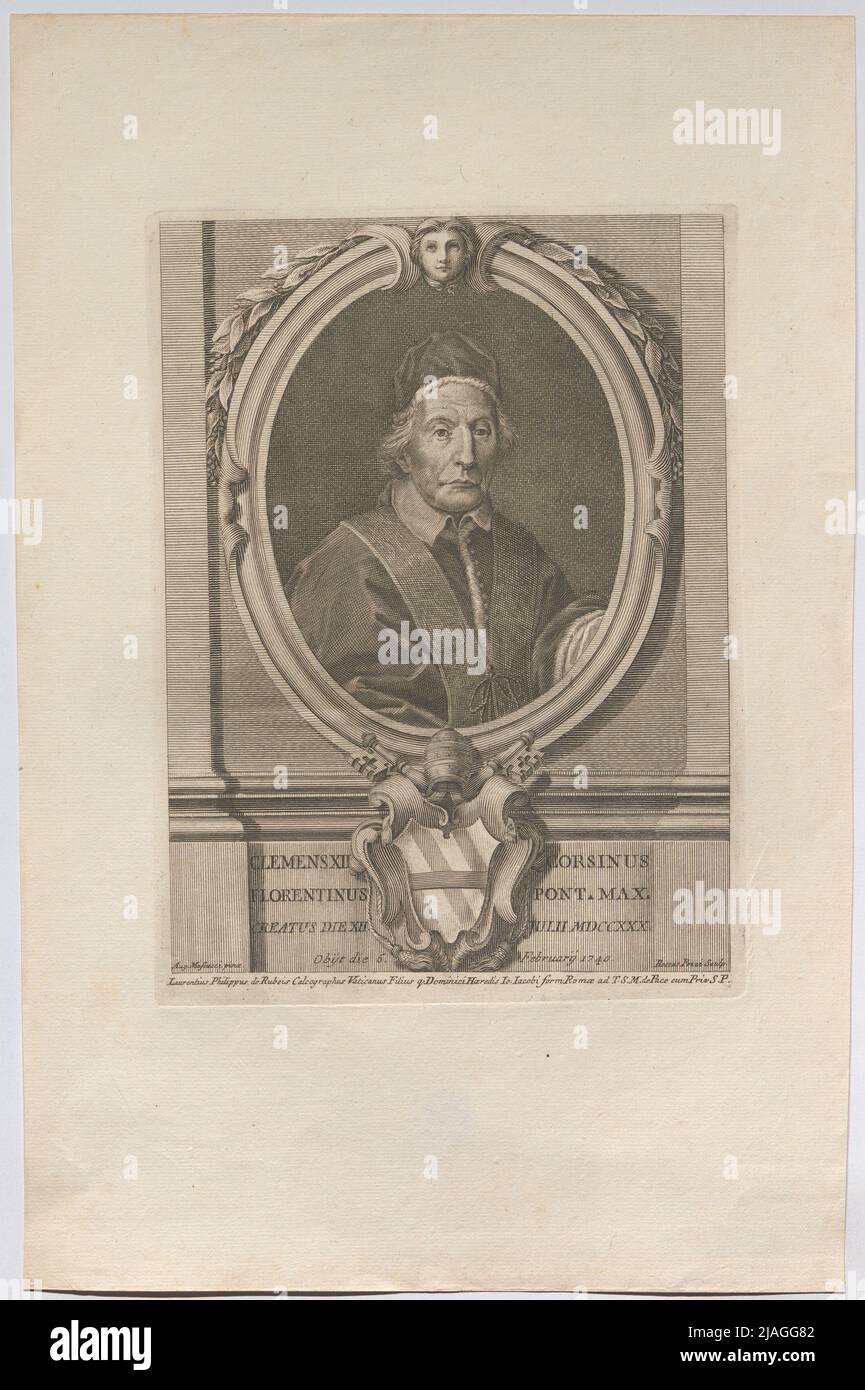 Clemens 12. Corsin Florence Pont. Max. Created on 12. July 1730. OBYT ...
