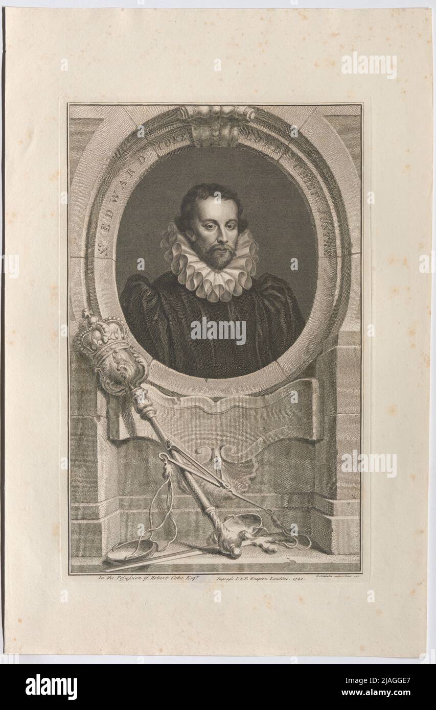 Sr. EDWARD COKE LORD CHIEF JUSTICE". Sir Edward Coke; "Chief Justice ...