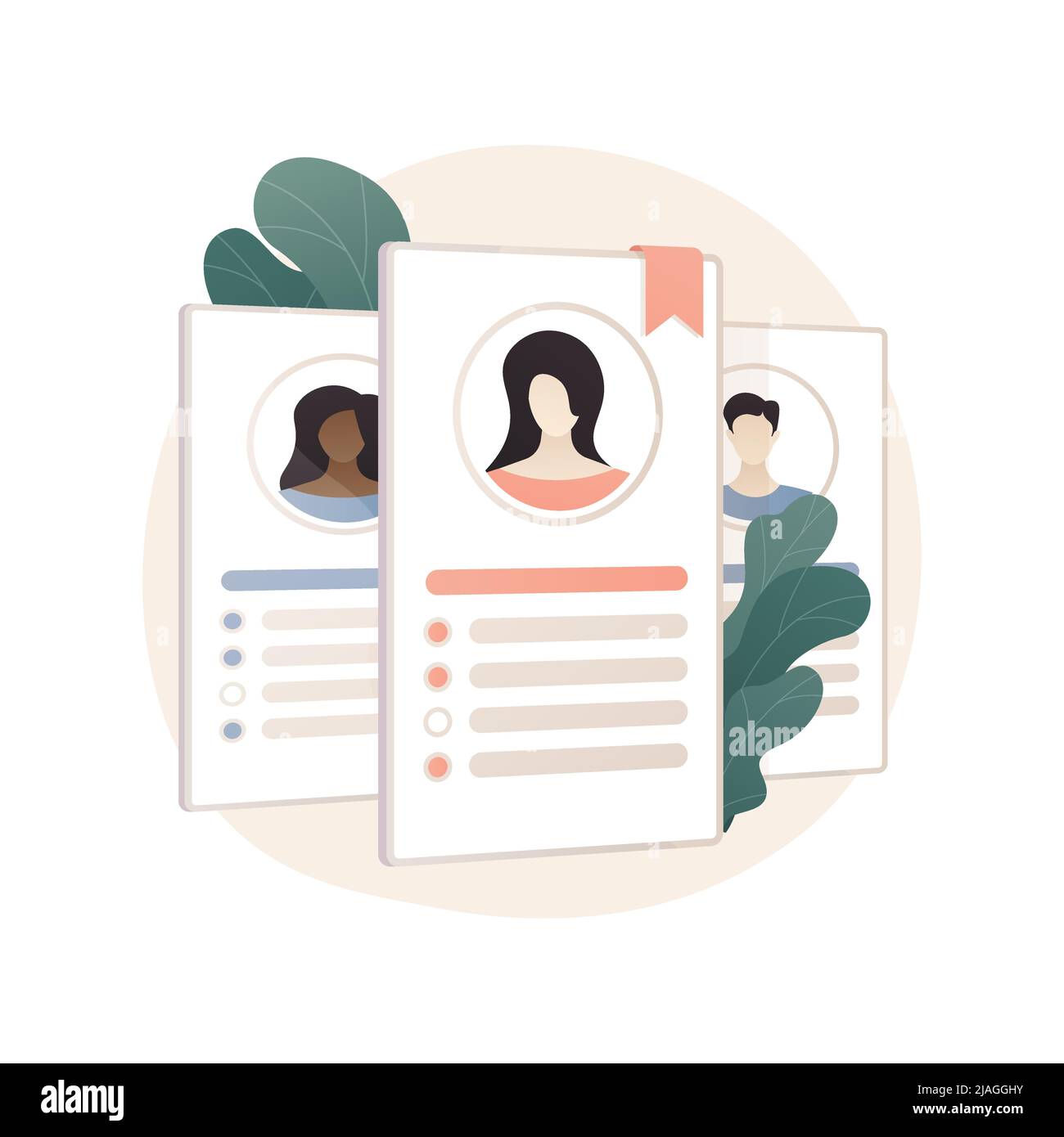 Job seekers abstract concept vector illustration Stock Vector Image ...