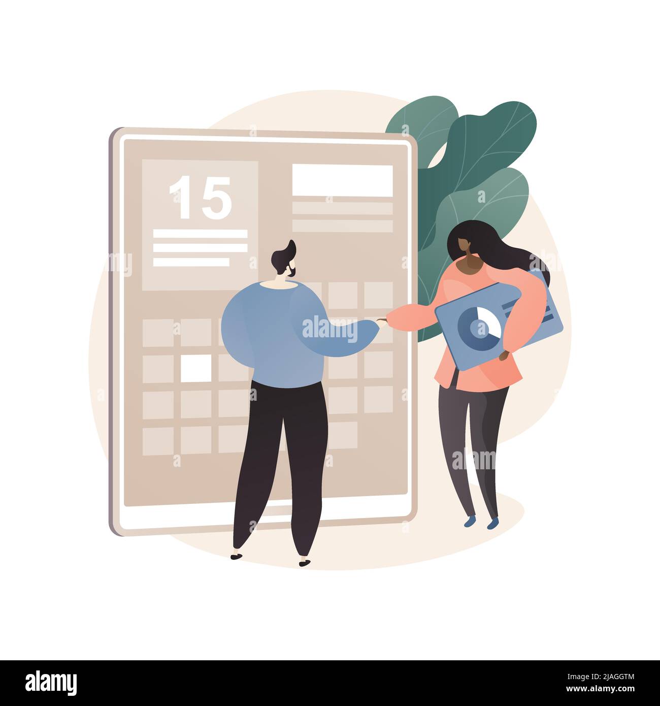 Arrange appointment abstract concept vector illustration Stock Vector ...