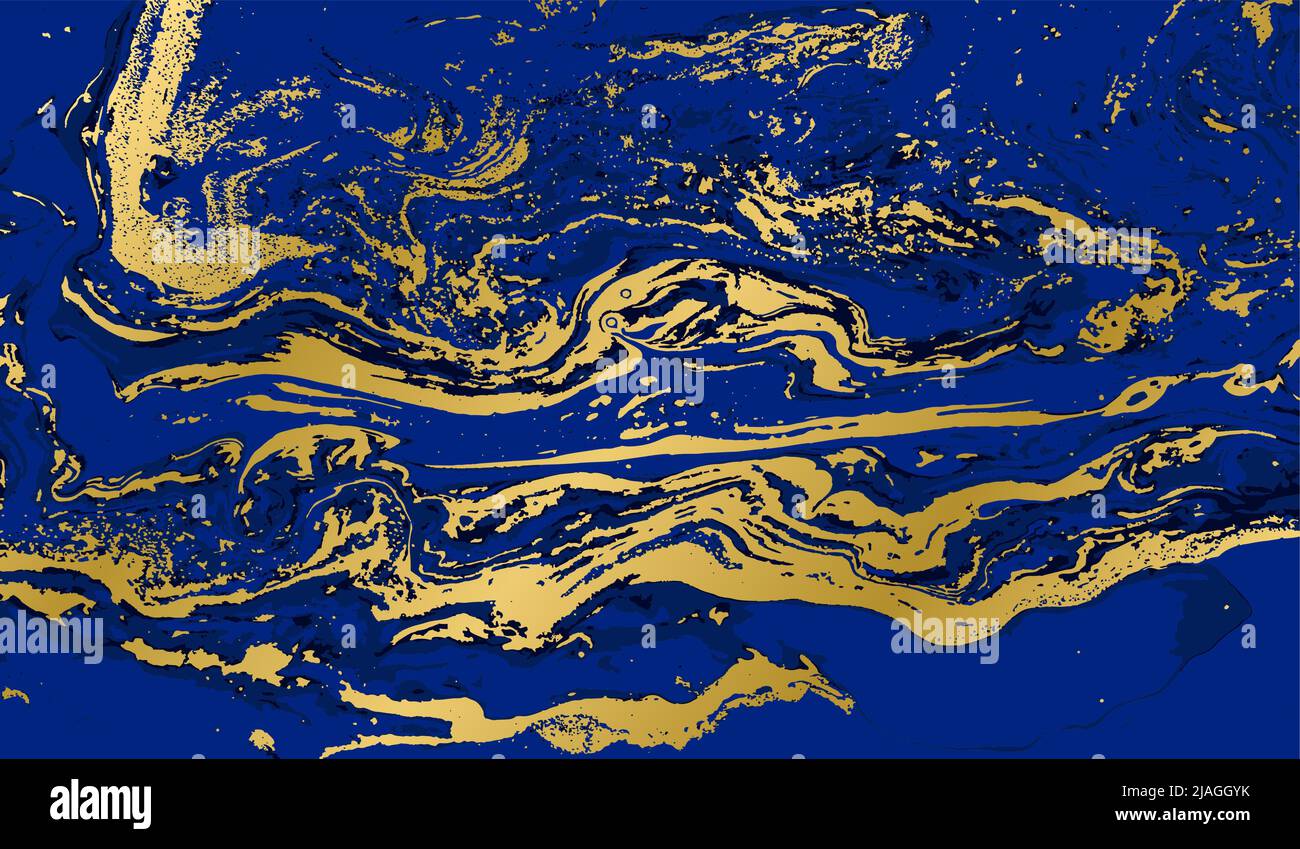 Vector marble blue and gold texture Stock Vector Image & Art - Alamy