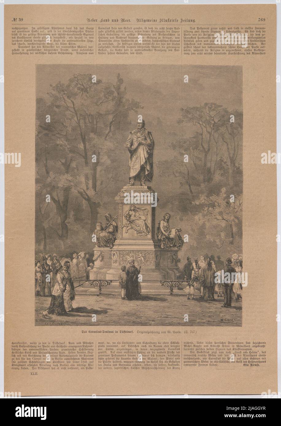 Peter von Cornelius; The Cornelius monument in Düsseldorf (from "About ...