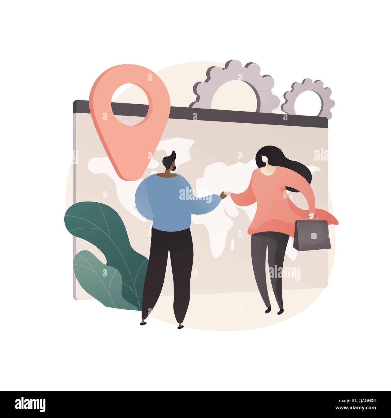 Expat work abstract concept vector illustration Stock Vector Image ...