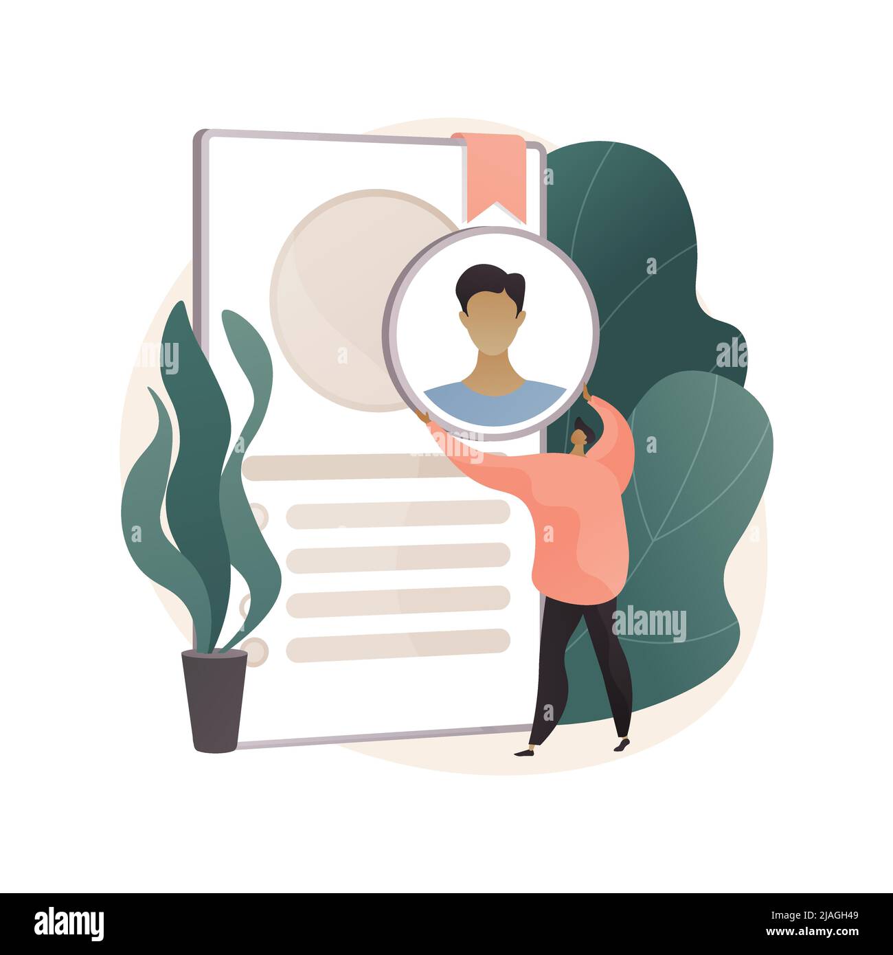 Hiring employee abstract concept vector illustration Stock Vector Image ...