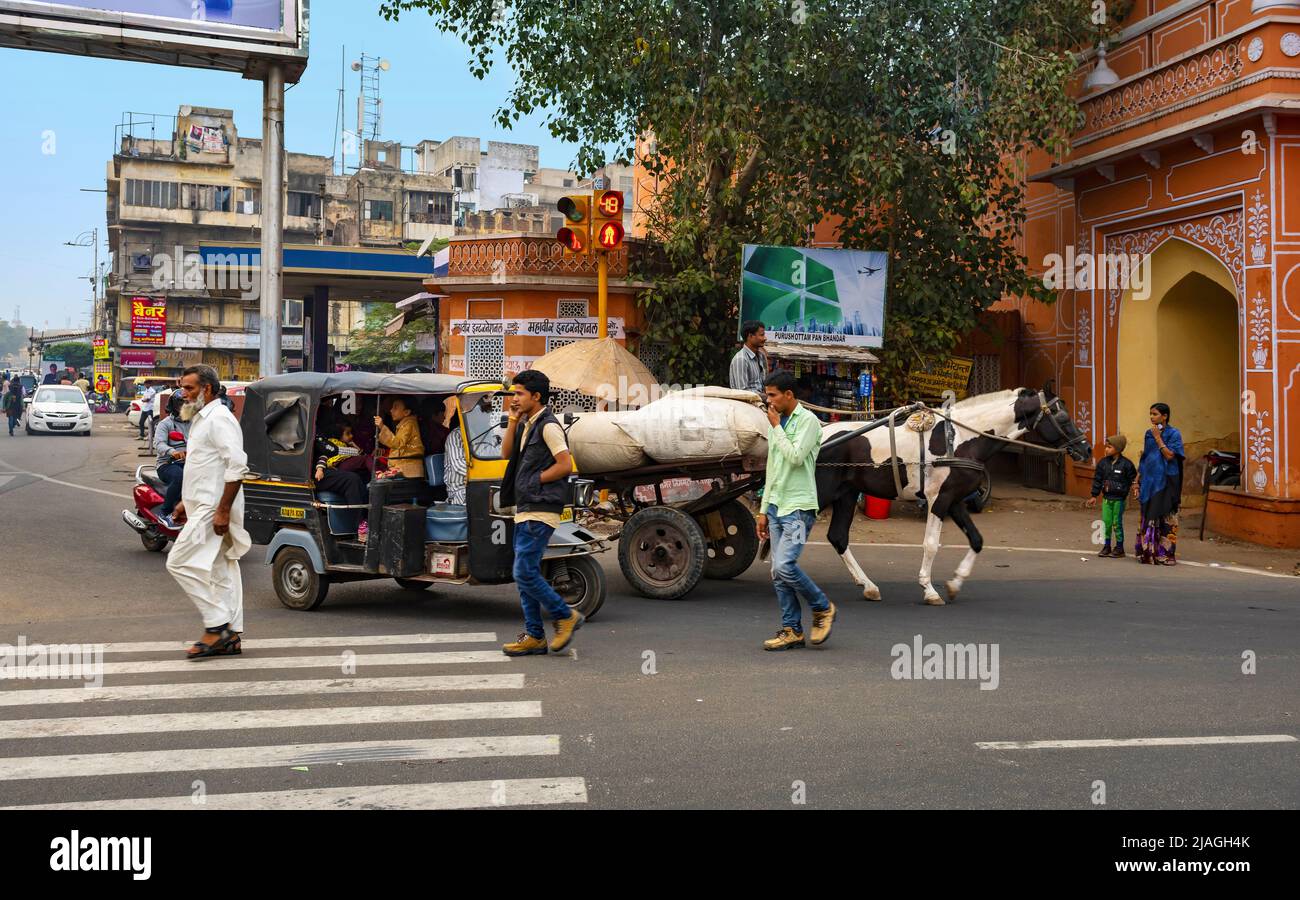 Traffic in Jaipur, India Stock Photo - Alamy