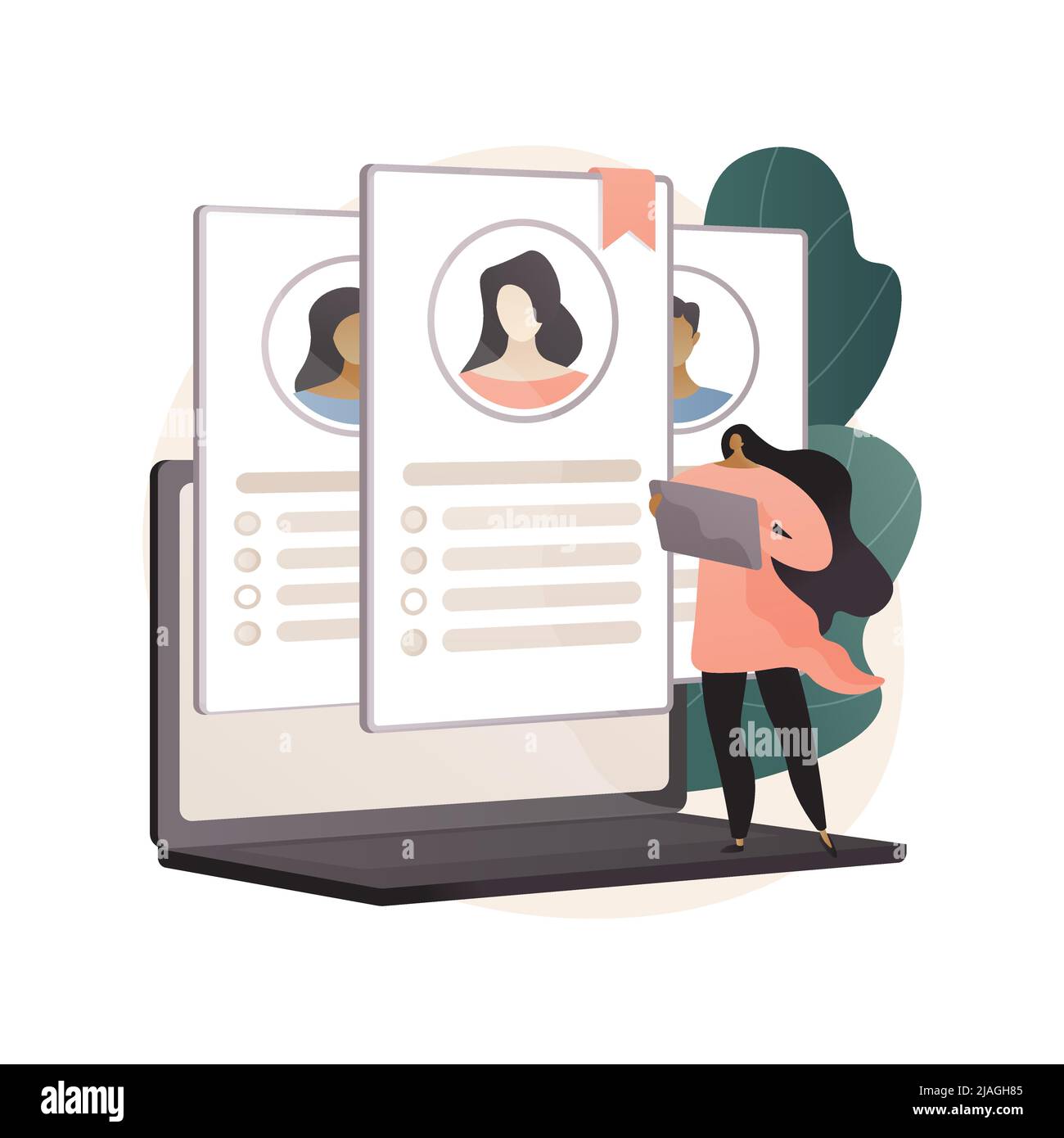 Recruitment agency abstract concept vector illustration Stock Vector ...