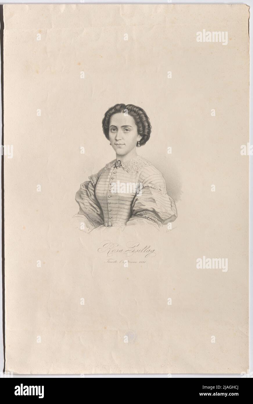 Rosa star. B. Linassi, Lithography Stock Photo - Alamy