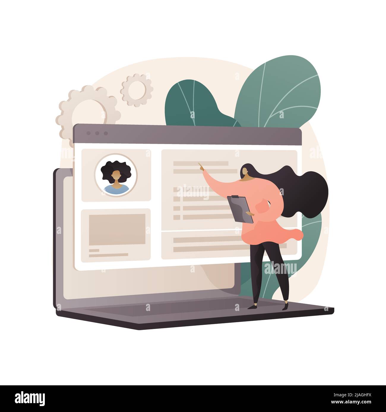HR software abstract concept vector illustration Stock Vector Image ...